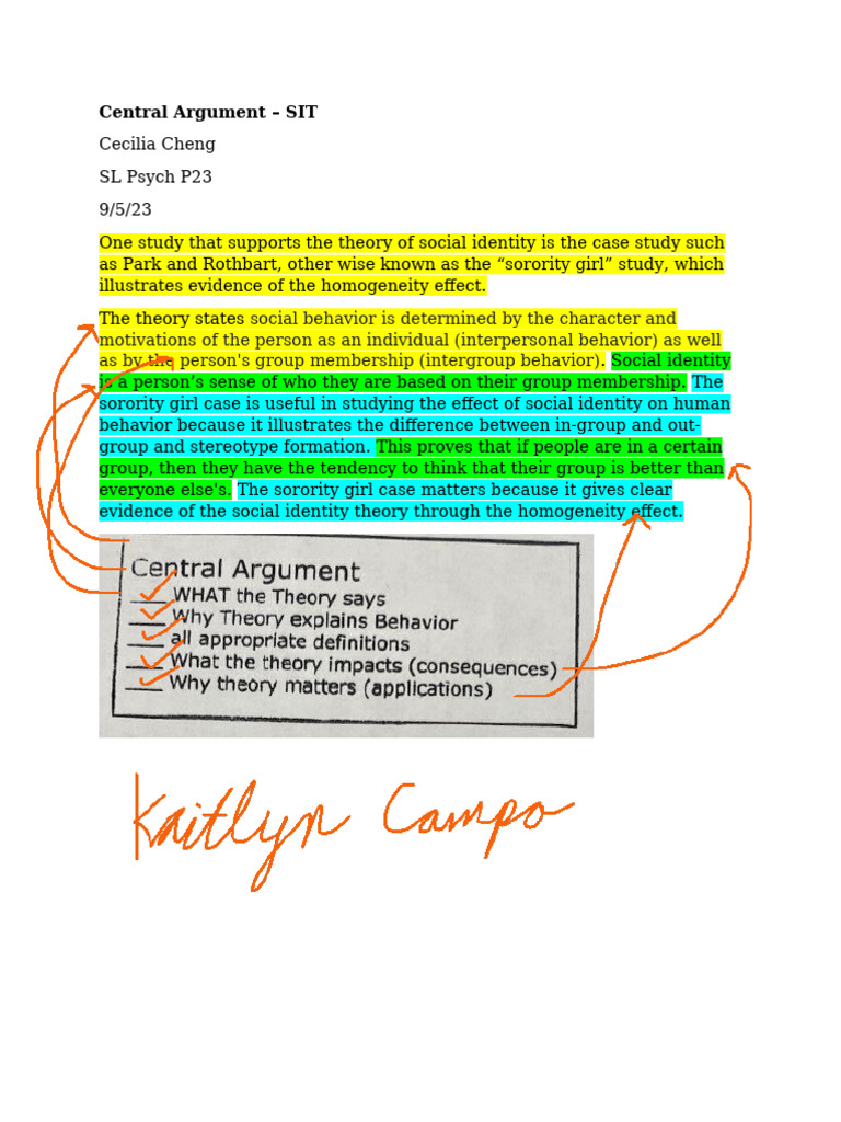 Central Argument SIT | PDF