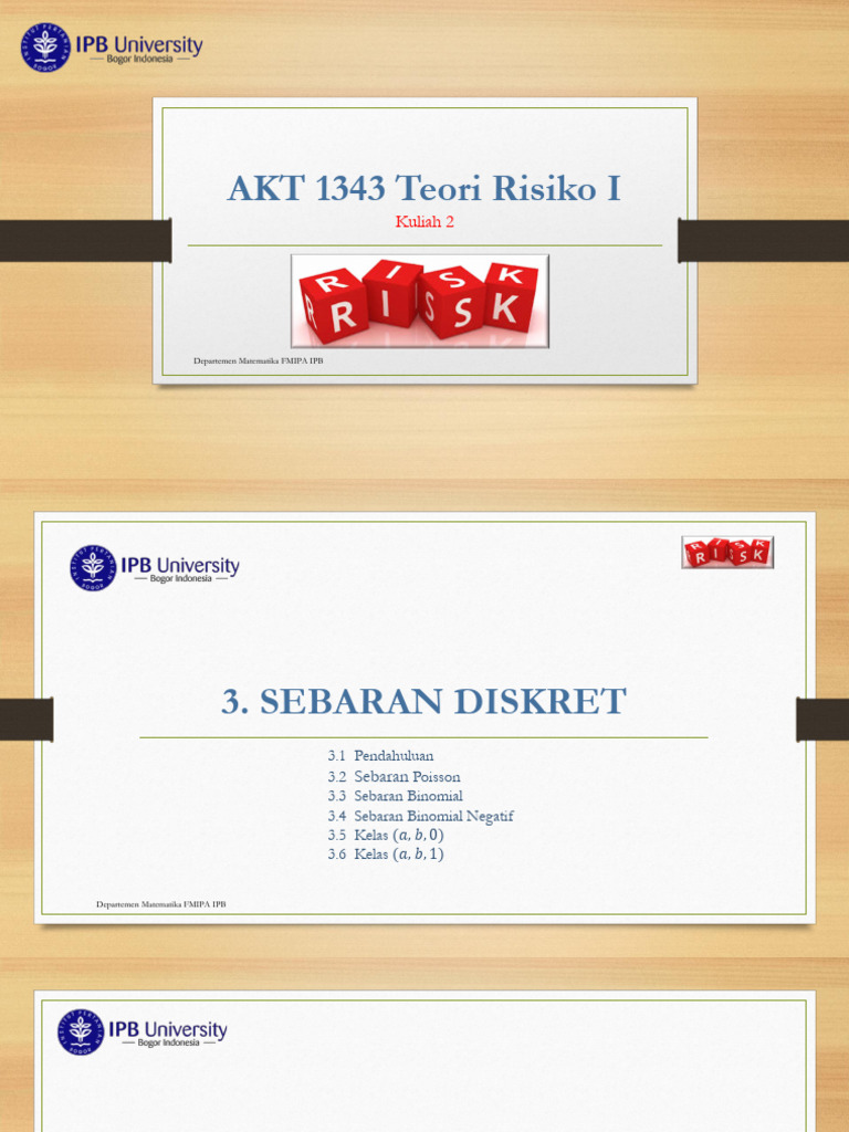 Modul 2 Teori Risiko I AKT | PDF