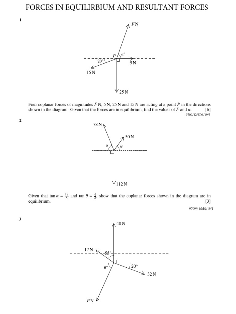 Chap 6-Forces-in-Equilibrium-and-Resultant-Force | PDF