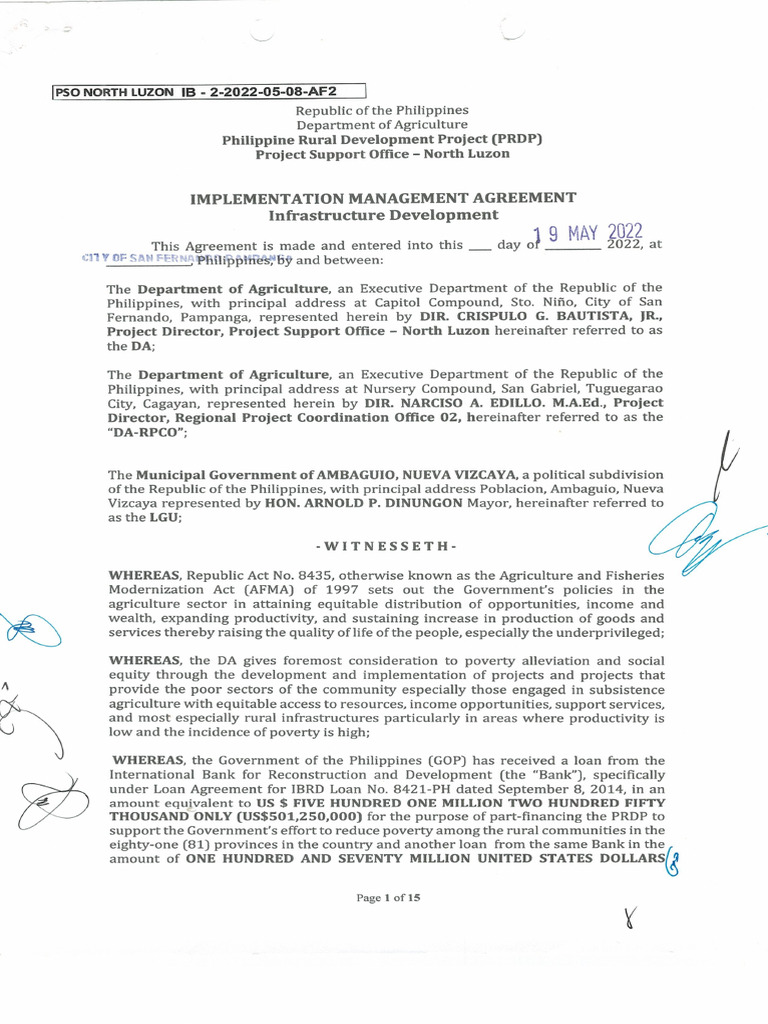 Implementation Management Agreement | PDF