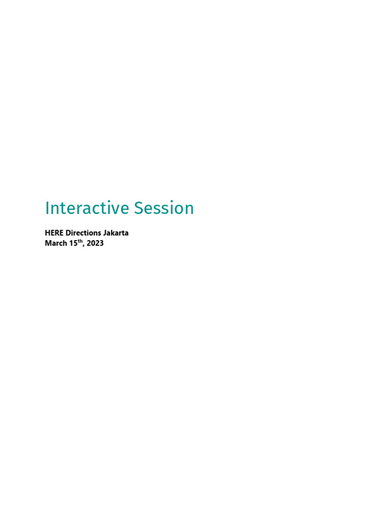 HEREAPI Interactive Session | PDF