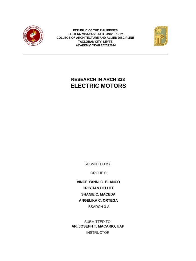 Research On Electric Motors | PDF