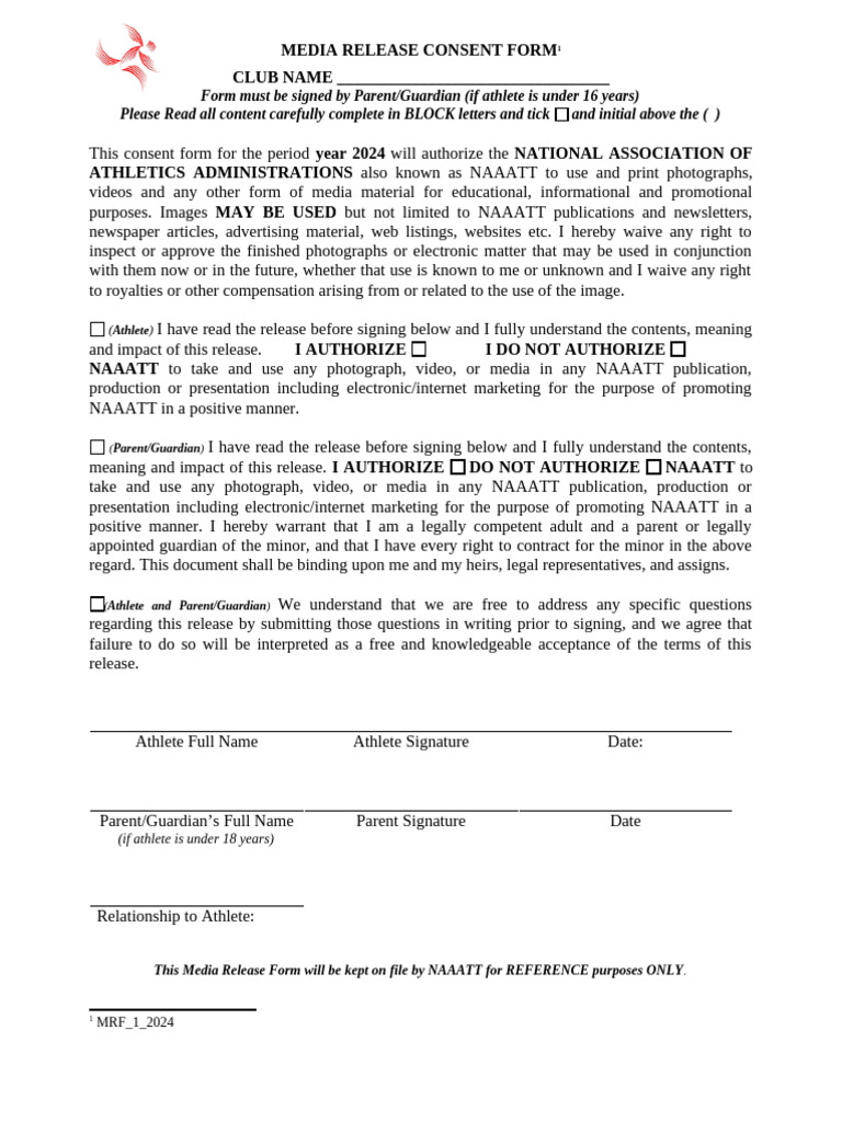 5 Revised Media - Release - Form - 2024 | PDF