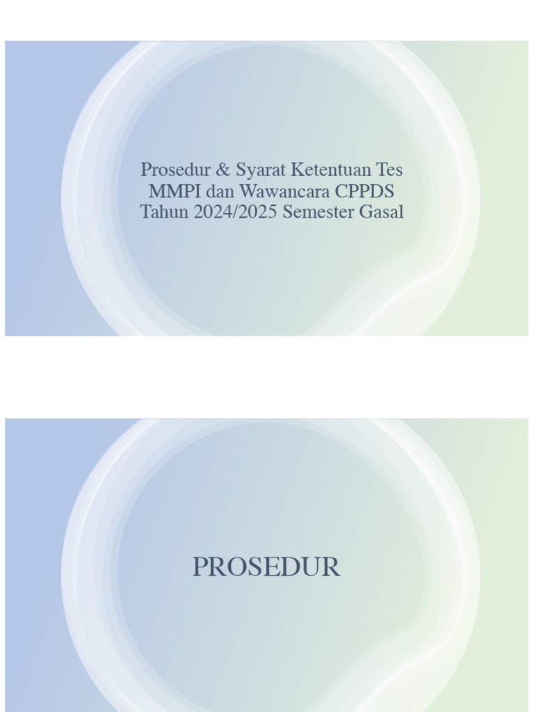 Prosedur Syarat Ketentuan Tes MMPI Dan Wawancara Peserta CPPDS Tahun ...