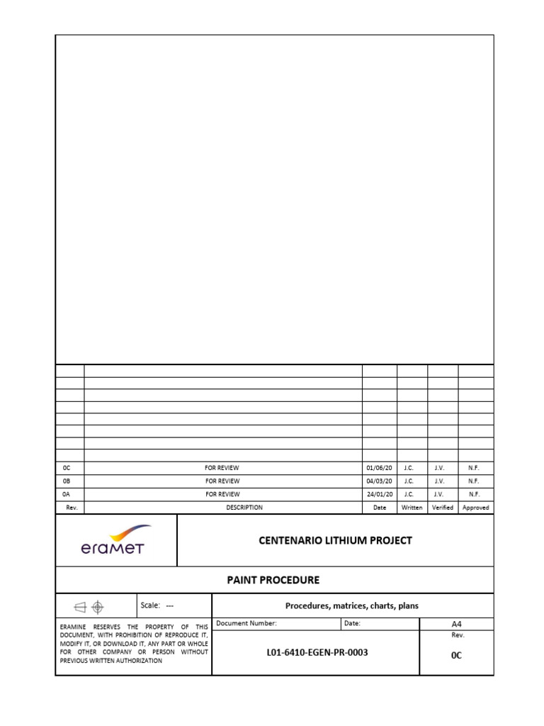 EGEN-PR-0003-0C PAINT PROCEDURE | PDF