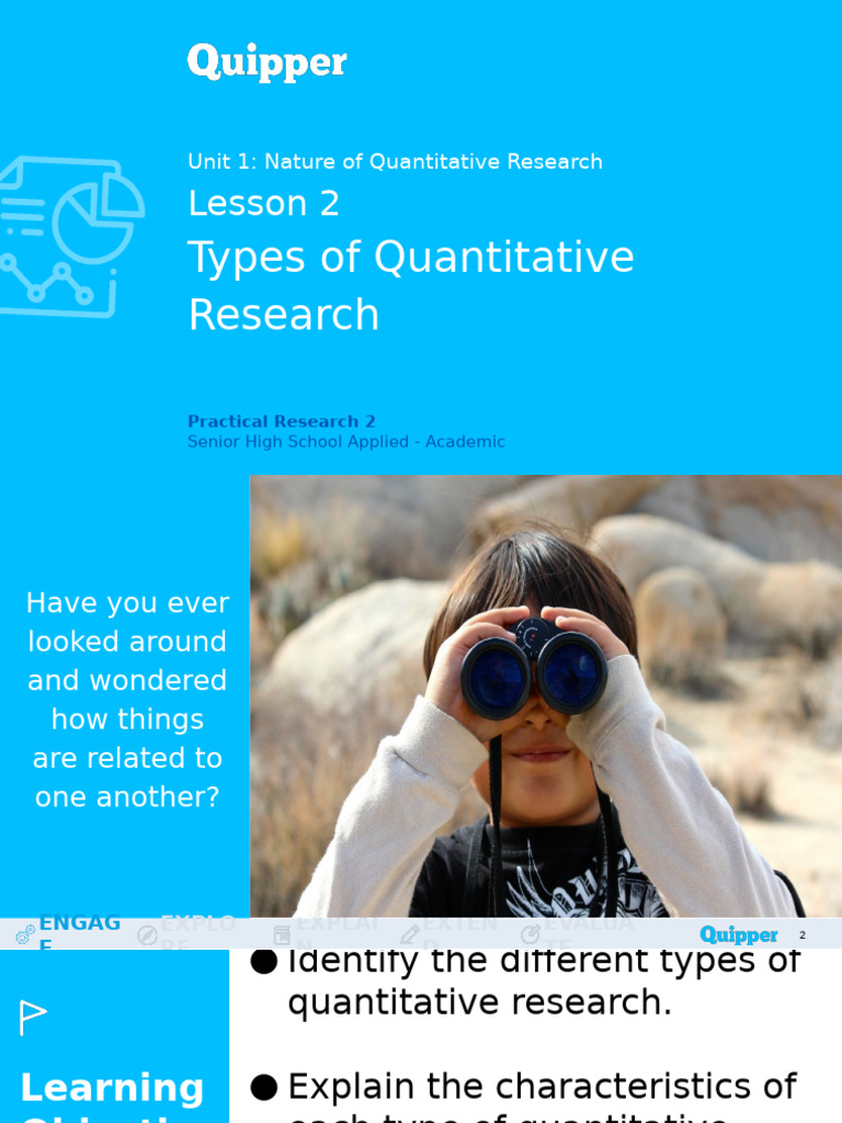 UNIT 1 LESSON 2 Types of Quantitative Research 1 | PDF