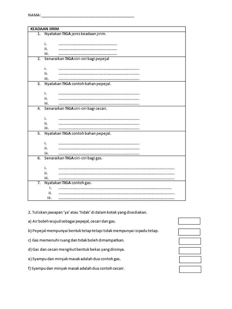 Lembaran Kerja Jirim | PDF