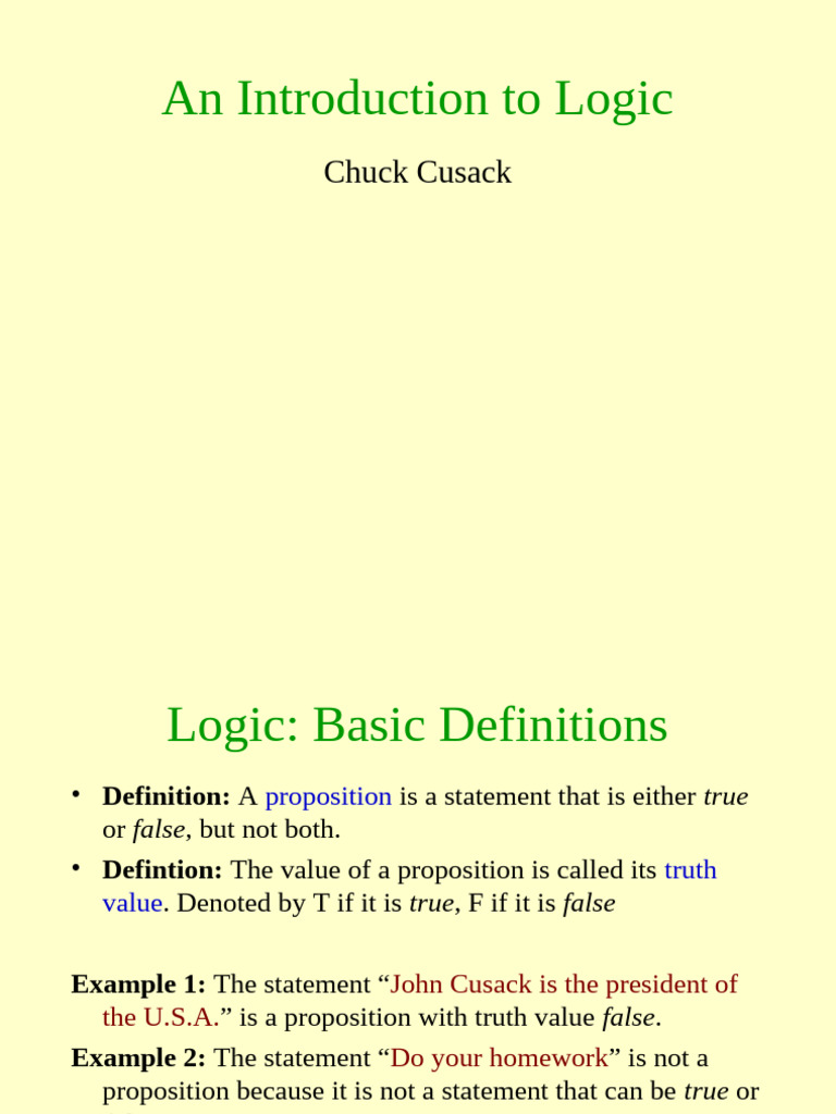 Logic Intro | PDF