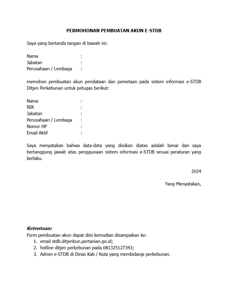 Pembuatan Akun E-stdb Untuk Perusahaan | PDF
