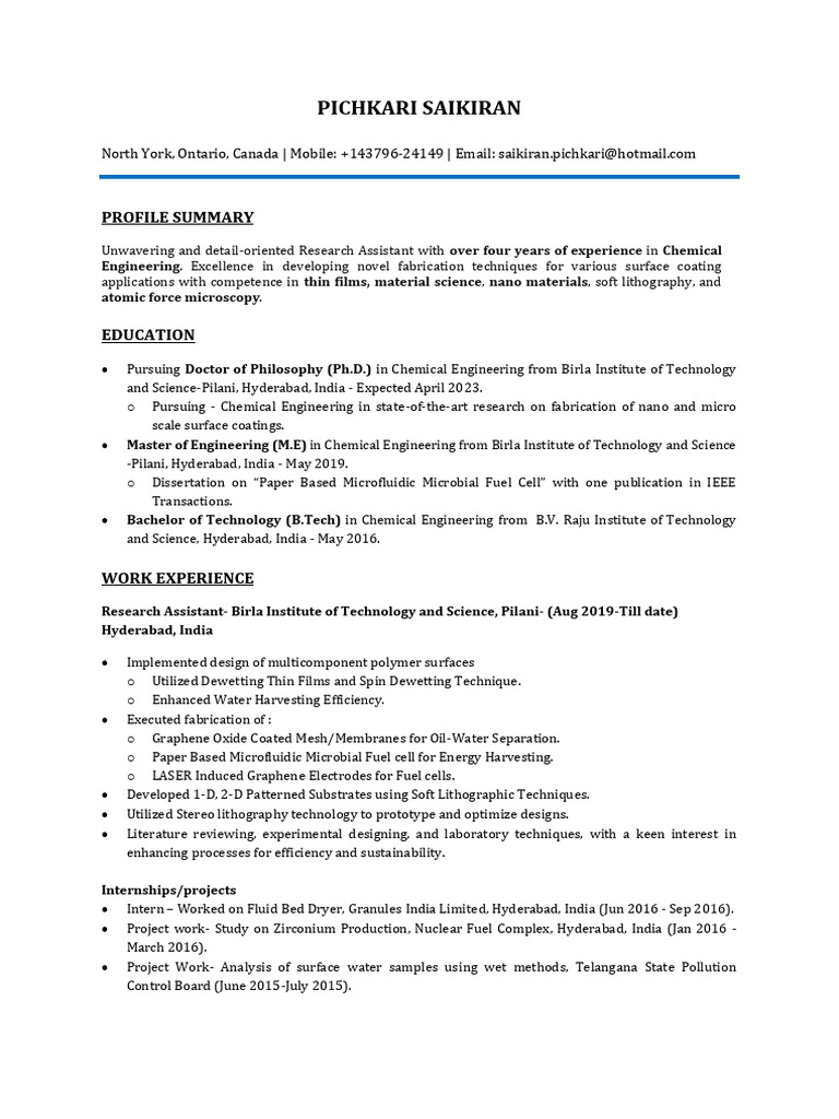 Saikiran Resume | PDF