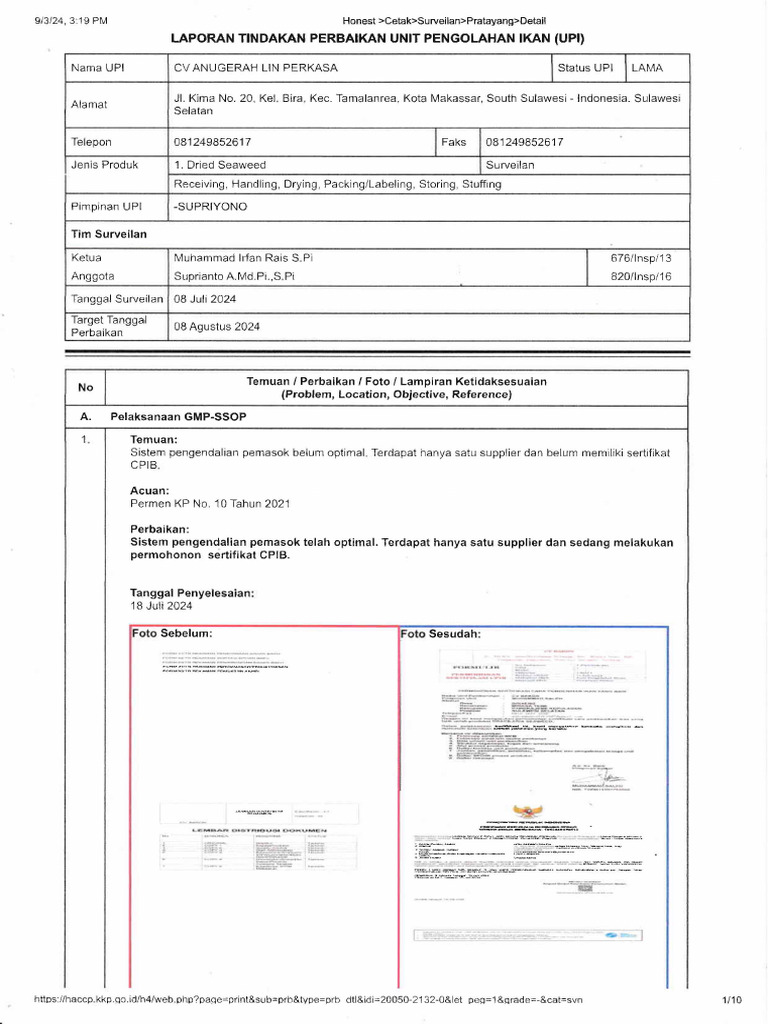 Revisi Perbaikan Temuan 20240903 0001 | PDF