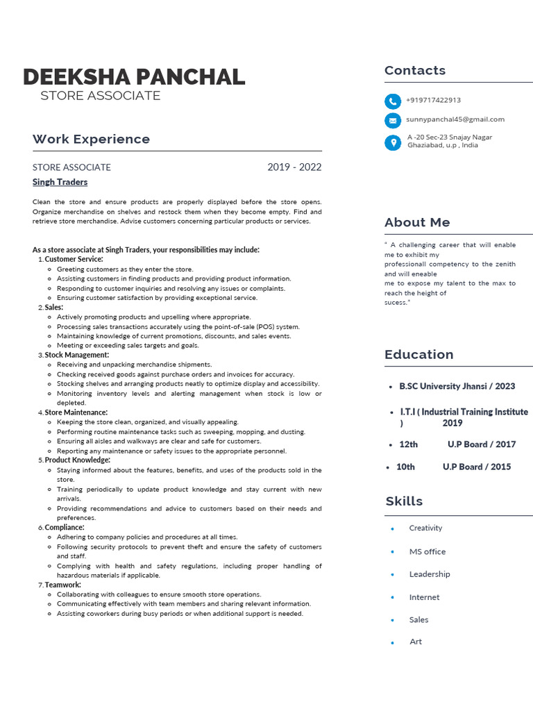 Black White Minimalist CV Resume | PDF