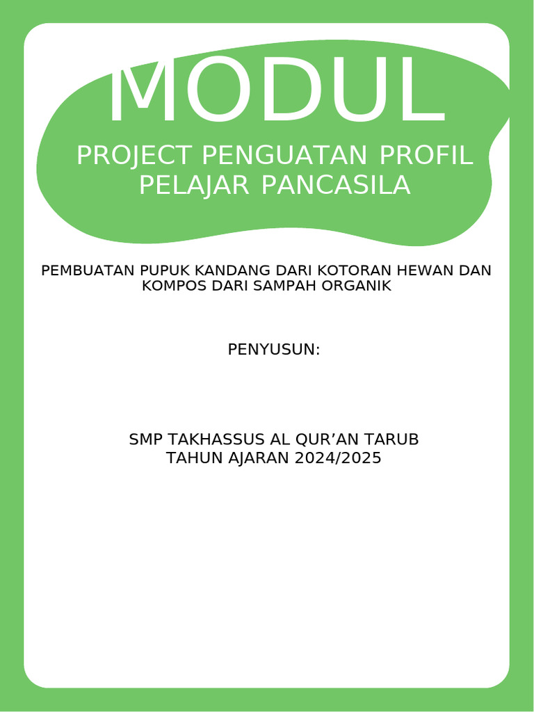 Modul P5 Pupuk Kandang Dan Kompos | PDF
