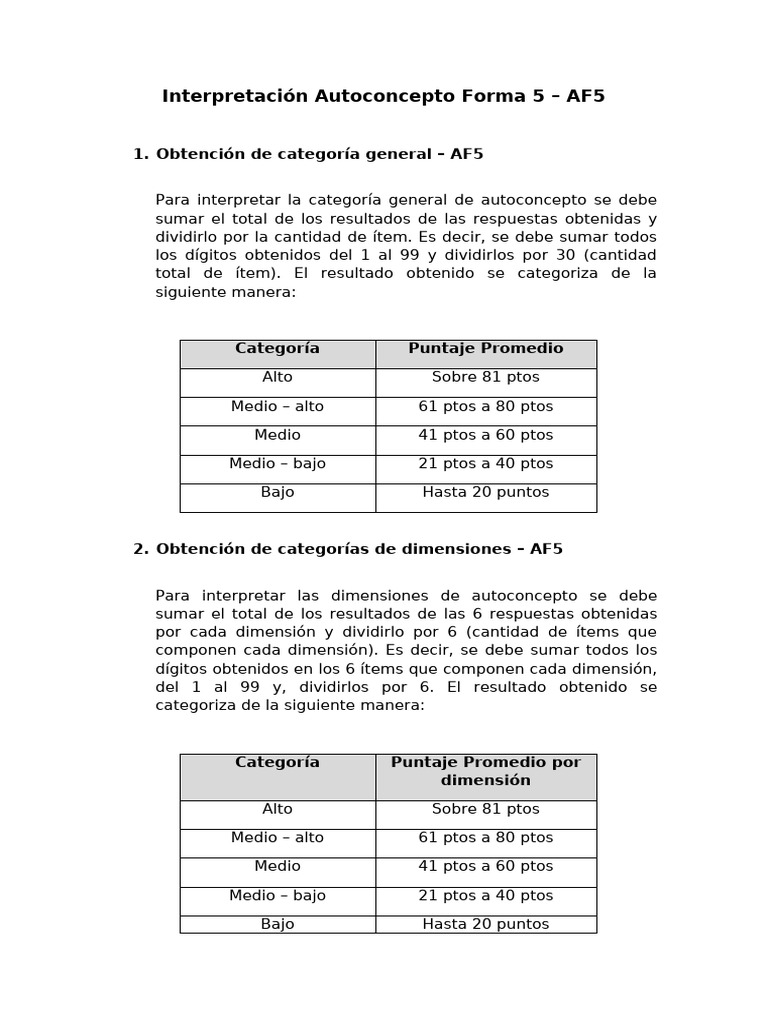 Interpretacion AF5 | PDF