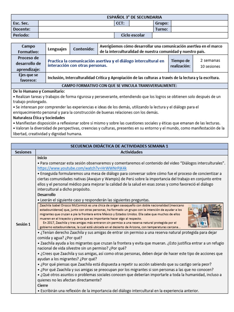 1 Muestra Planeaciones Esp3 Pdf