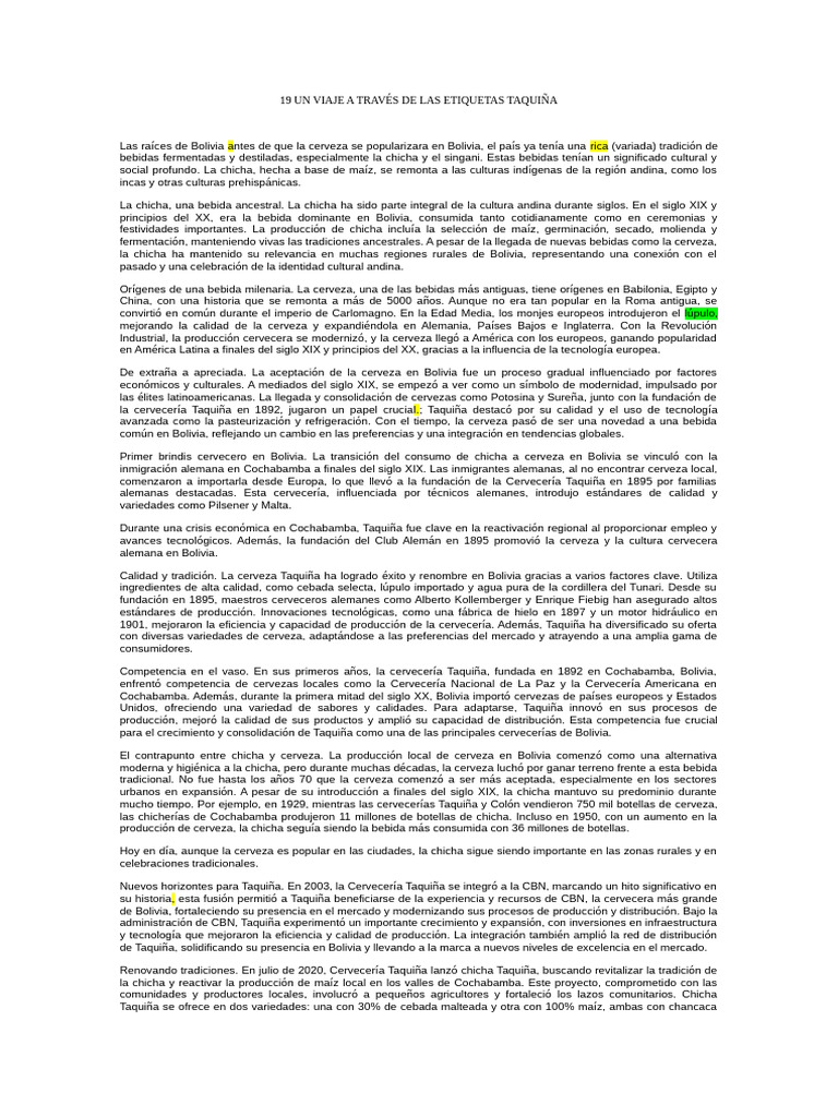 19 Un Viaje A Través de Las Etiquetas Taquiña | PDF