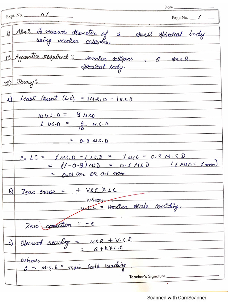 Physics practical sample | PDF