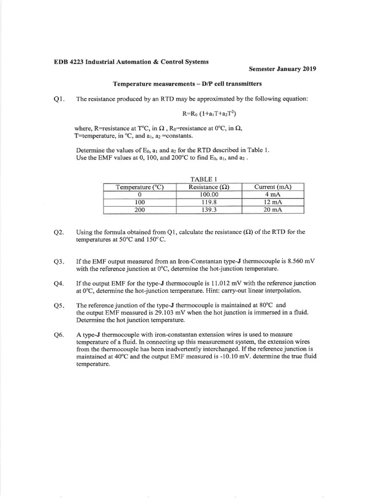 Assignment Temperature | PDF
