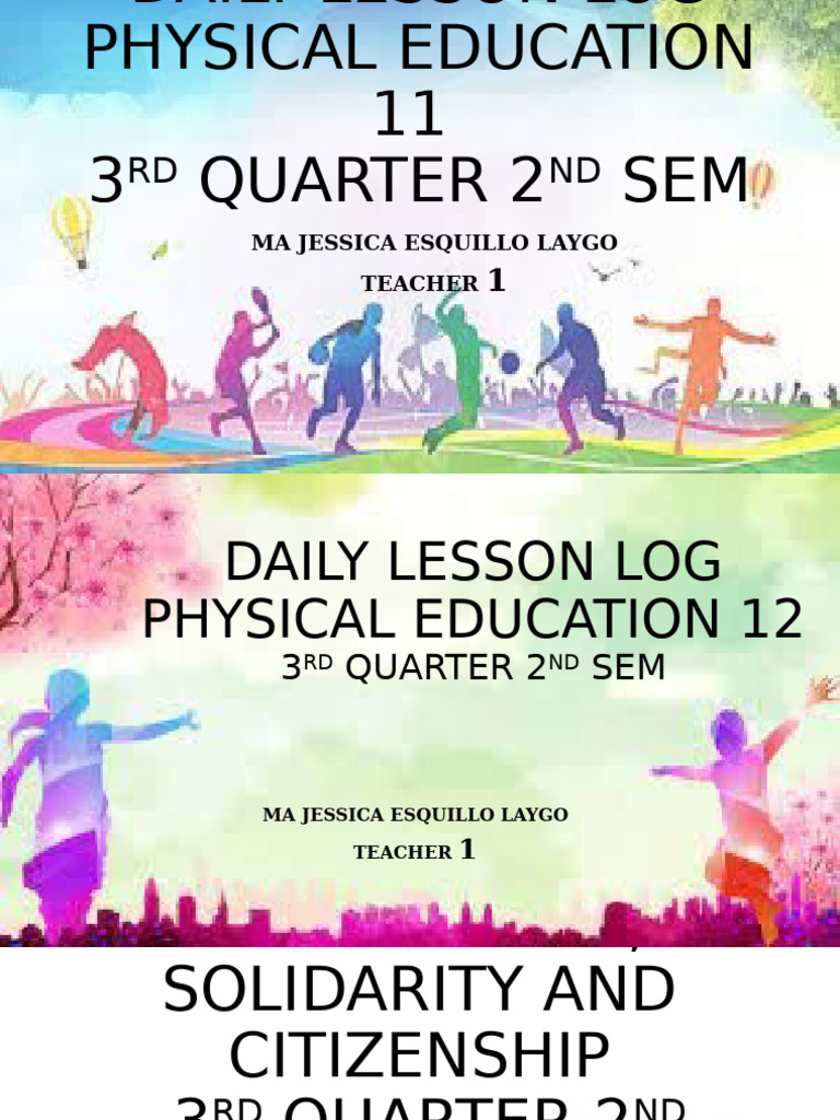 Daily Lesson Log Cover Page | PDF