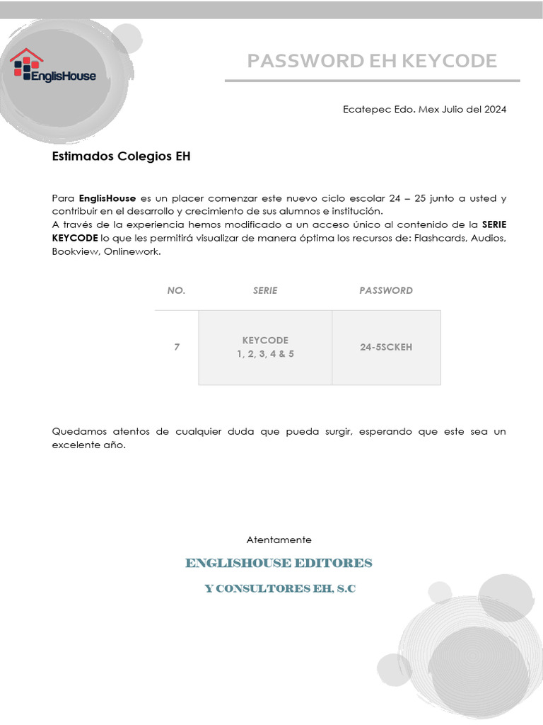 Claves Keycode 24 - 25 | PDF