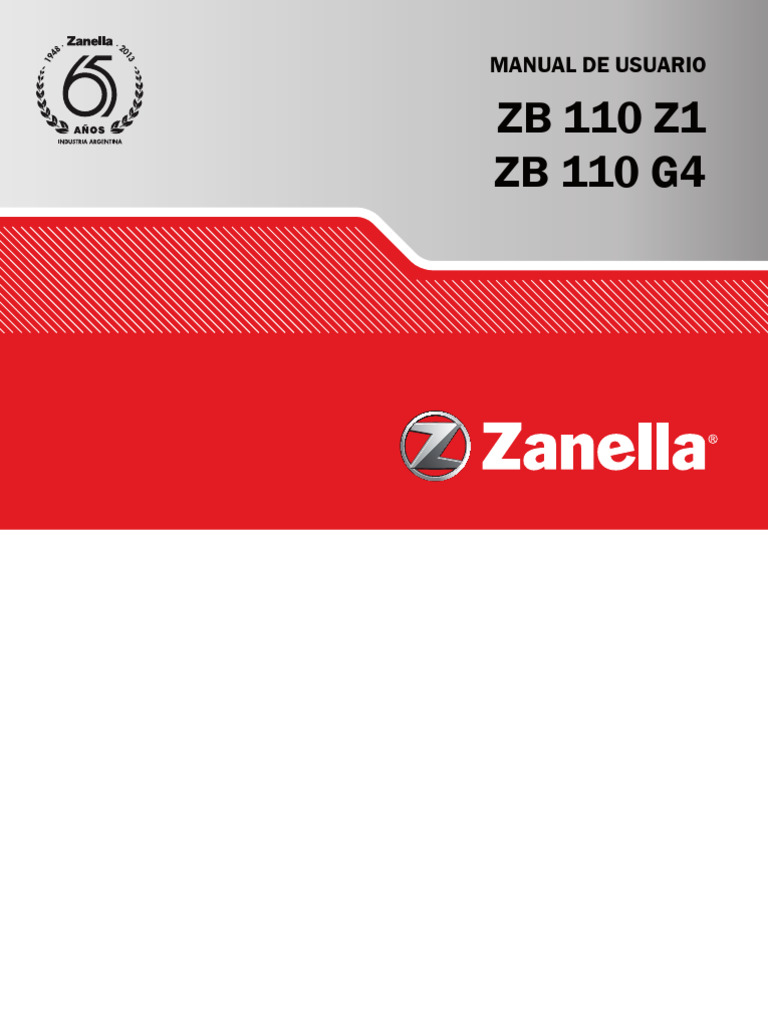 Manual de Usuario Zanella ZB 110 | PDF