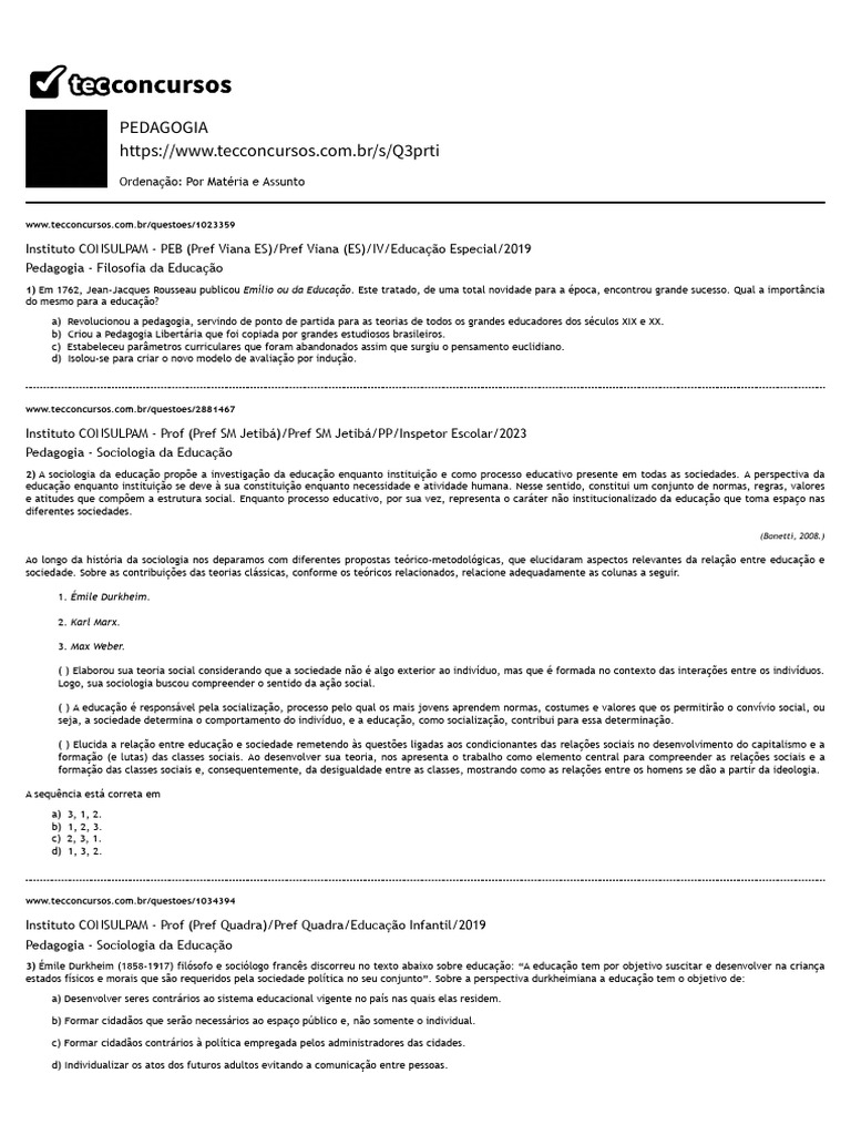 Tec Concursos - Questões para Concursos, Provas | PDF