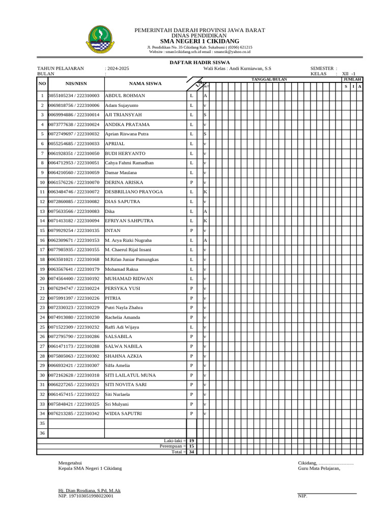 Xii Umum 20242025 Pik | PDF