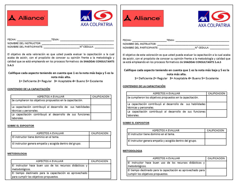 Evaluacion Del Capacitador | PDF | Evaluación