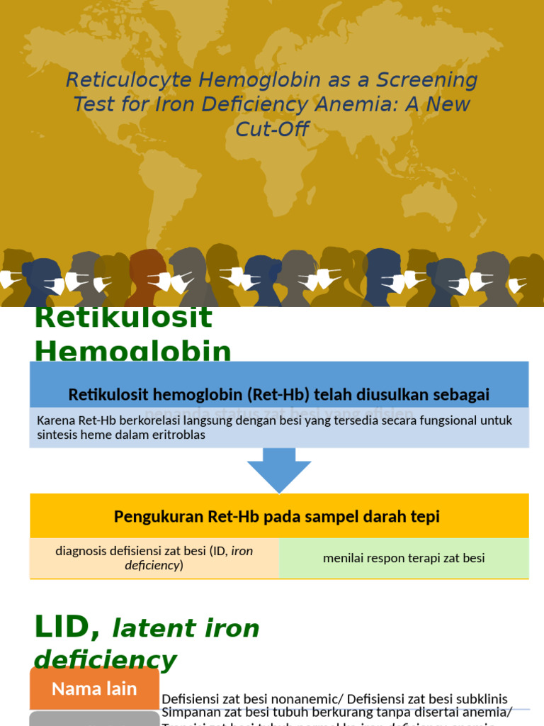 Reticulocyte Hemoglobin As A Screening Test For Iron Deficiency Anemia ...