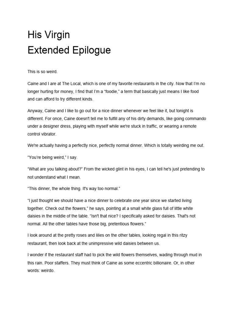 His Virgin Extended Epilogue.01 | PDF