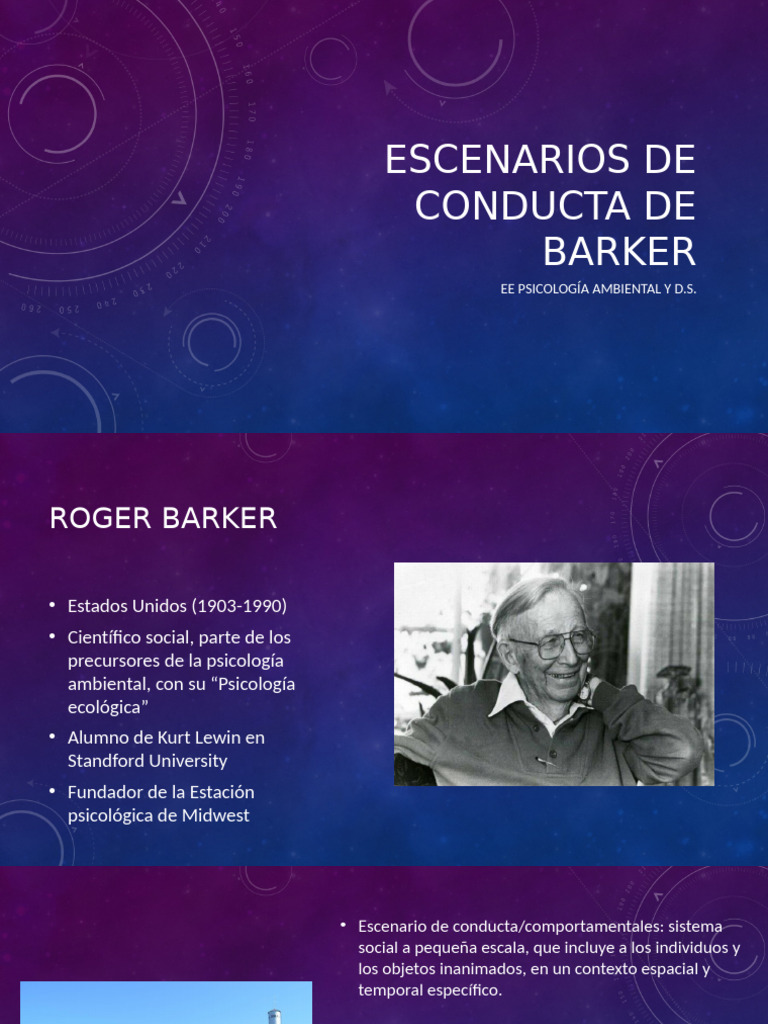 Escenarios de Conducta Barker | PDF