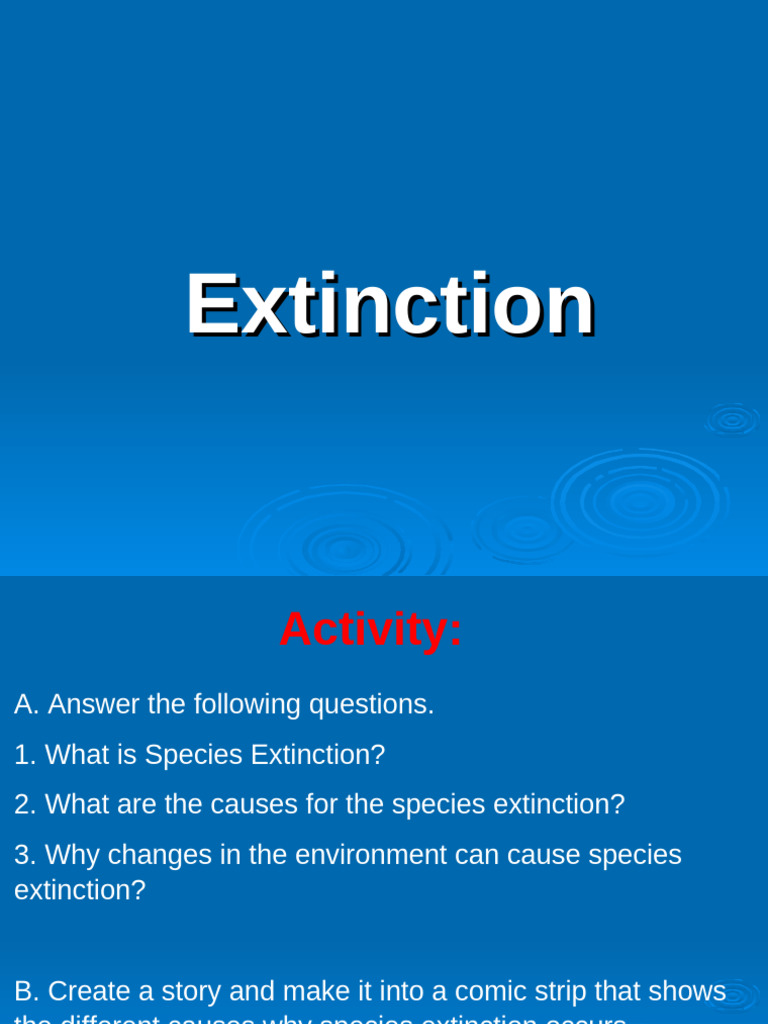 Extinction 1 | PDF