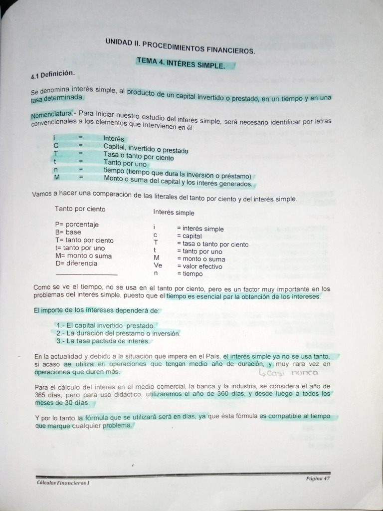 Interes Simple | PDF