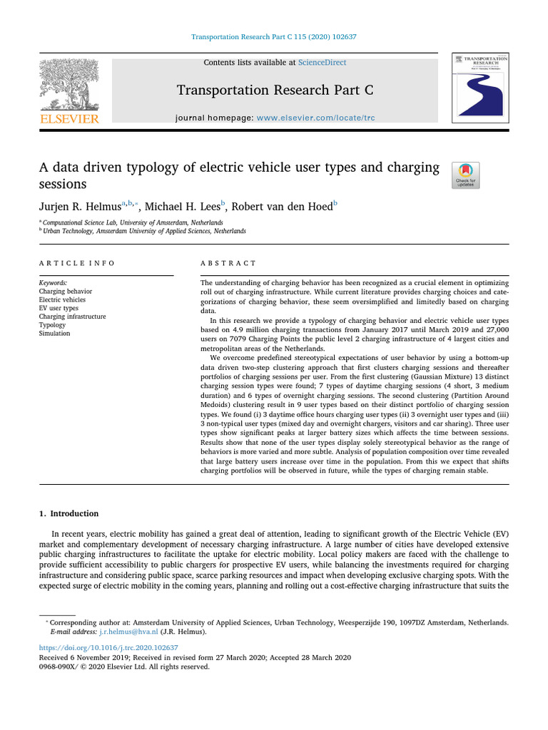 A Data Driven Typology of Electric Vehicle User Types and Charging ...
