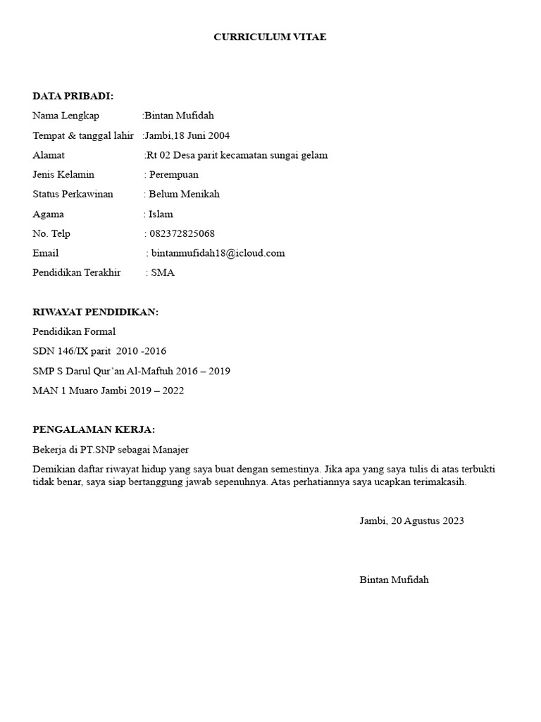 Surat CV | PDF