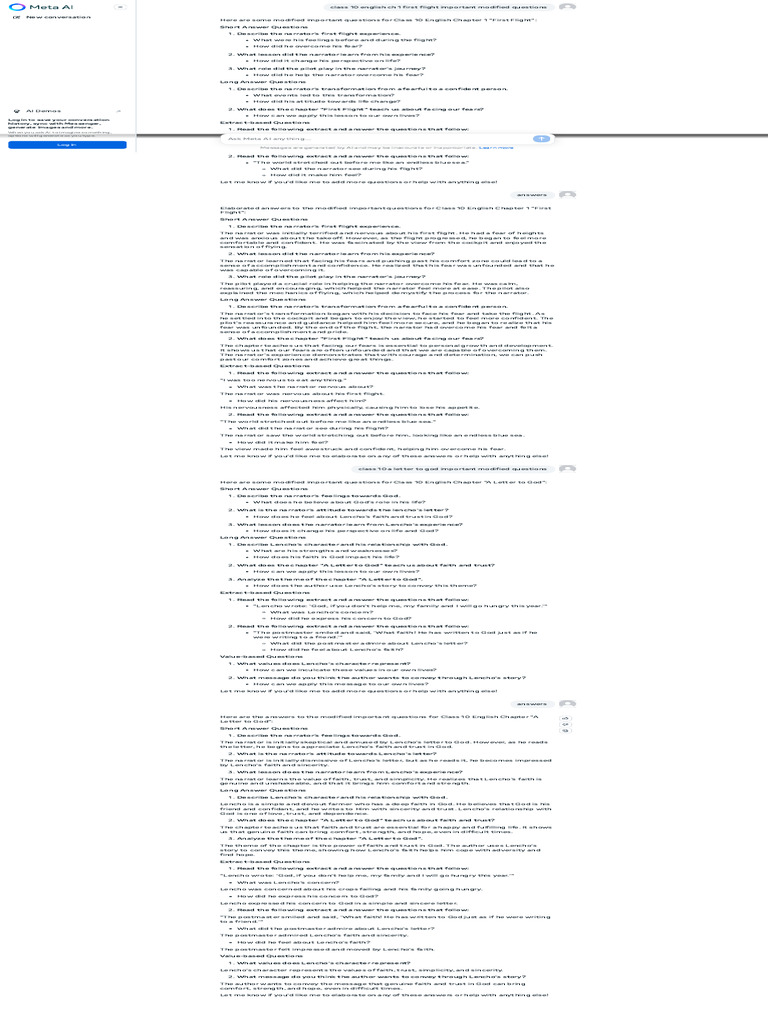 Meta AI Eng Letterr Answer | PDF