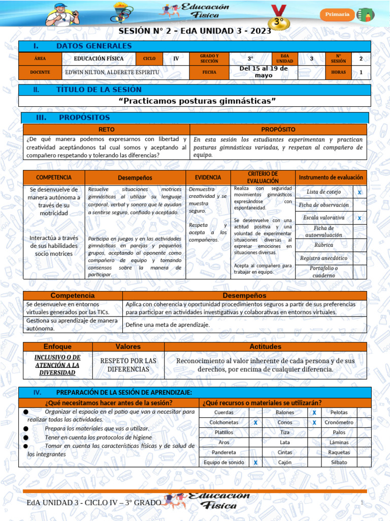 Sesión 2 Eda - Unidad 3 Iv - 3° | PDF