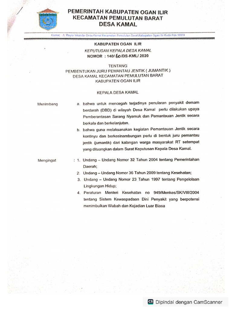 SK Jumantik Kamal | PDF