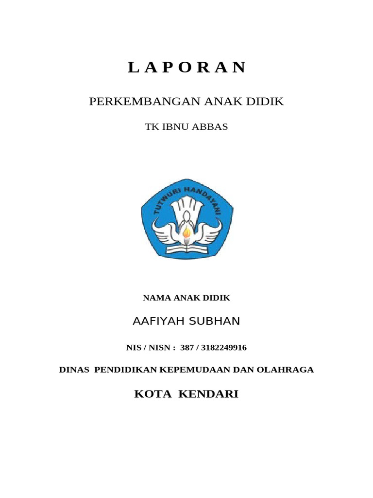 Contoh Rapor Kurikulum 2013 Revisi | PDF