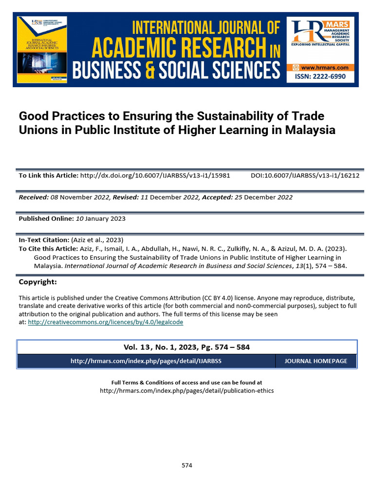 Good Practices To Ensuring The Sustainability of Trade Unions in Public ...