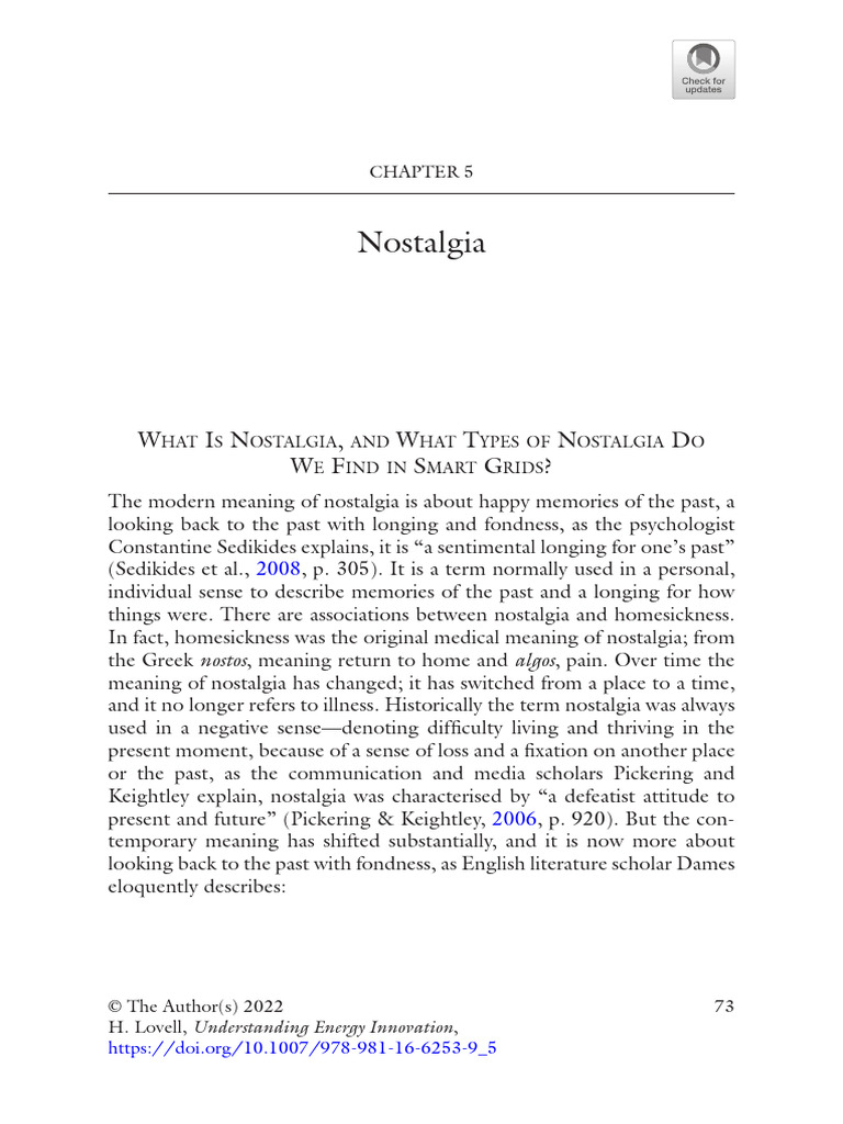 Nostalgia | PDF
