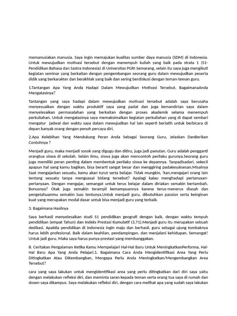 Essay PPG Prajabatan 2023 | PDF