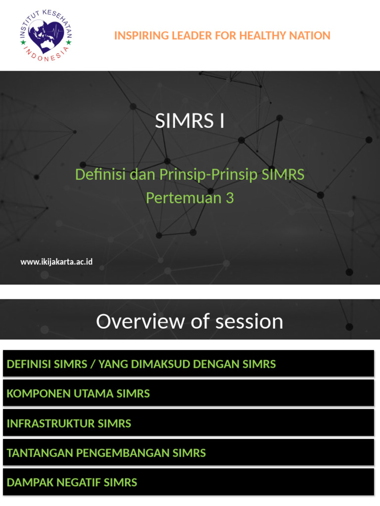 Materi 3 - Definisi Dan Prinsip-Prinsip SIMRS | PDF | Bisnis | Komputer