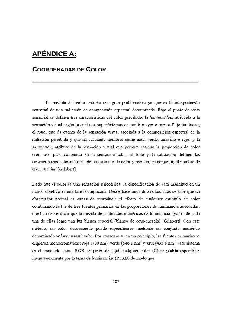 Coordenadas de Color Info | PDF