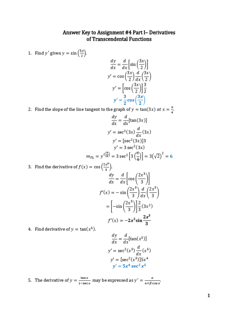 CAL01 Solved Problems Transcendental Trigo InverseTrigo | PDF