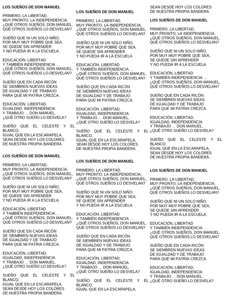 Los Sueños de Don Manuel | PDF