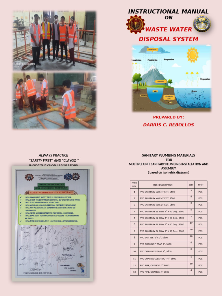 Training Manual BOOKLET - PDL | PDF | Plumbing | Pipe (Fluid Conveyance)