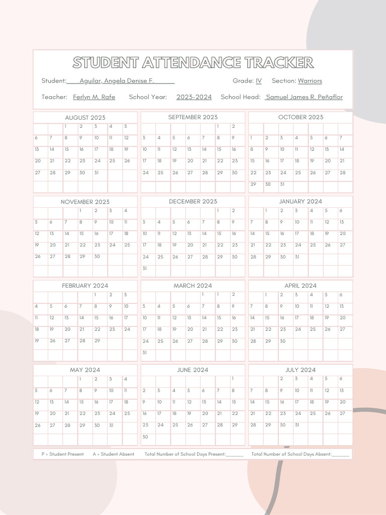 Female Warriors Attendance Sheet | PDF