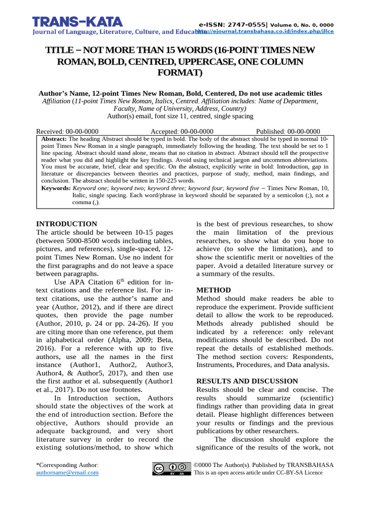 [TRANS-KATA] Template (1) | PDF