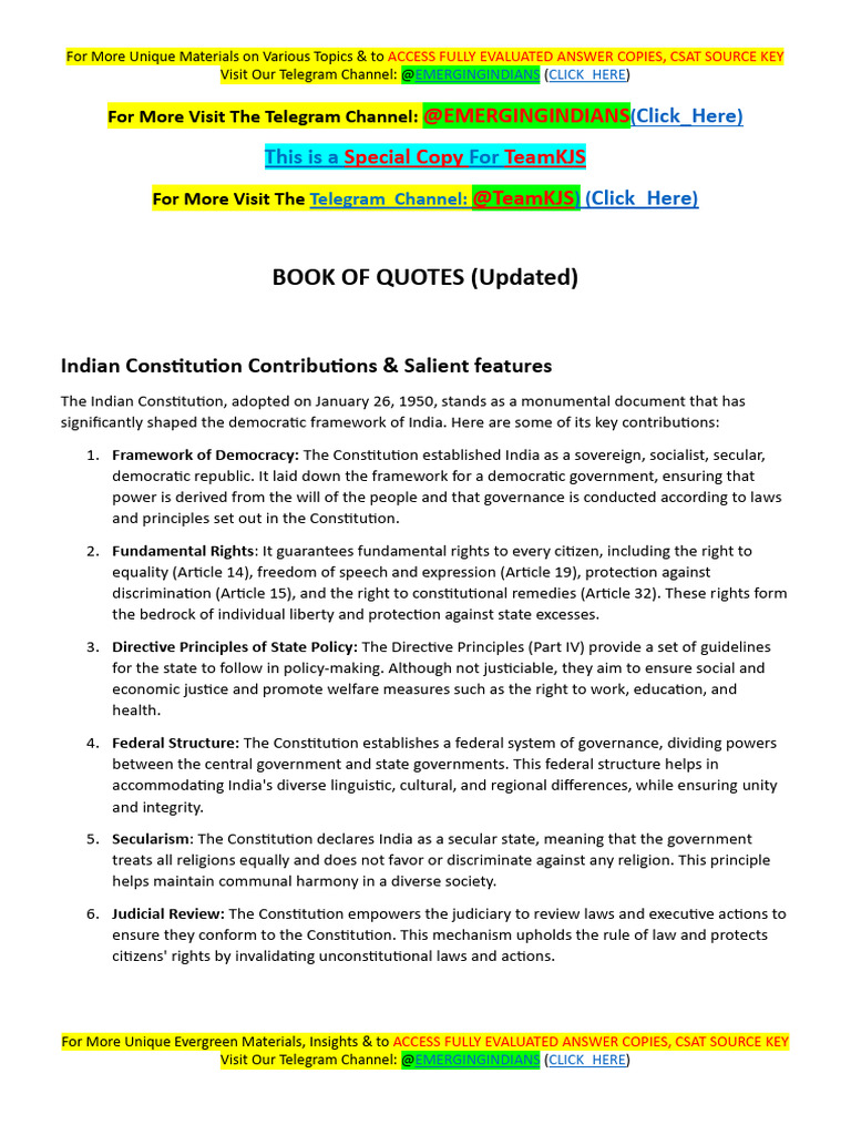 Book of Quotes (Updated) | PDF